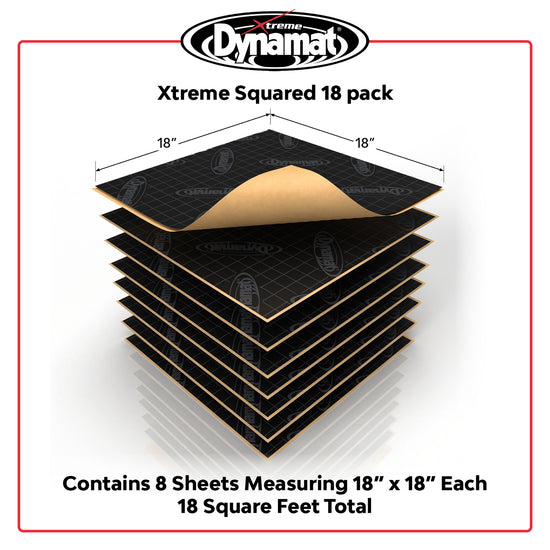 Dynamat Xtreme Car and Automotive Sound Deadening Squares 18 Pack ...